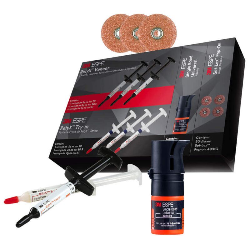 KIT RELYX VENEER + SINGLE BOND + SOFLEX - Dental Vidafarma