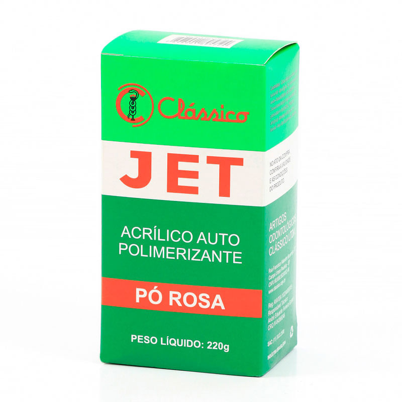 Resina Acrílica Jet Pó Rosa - CLÁSSICO - Dental Vidafarma